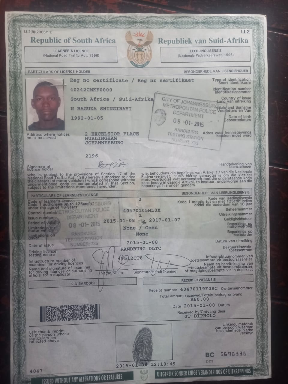 Learners/Drivers Licence – Pioneer Driving School